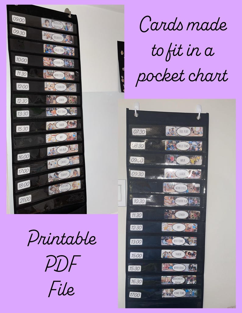 Visual Schedule Cards for Pocket Chart - Etsy Australia