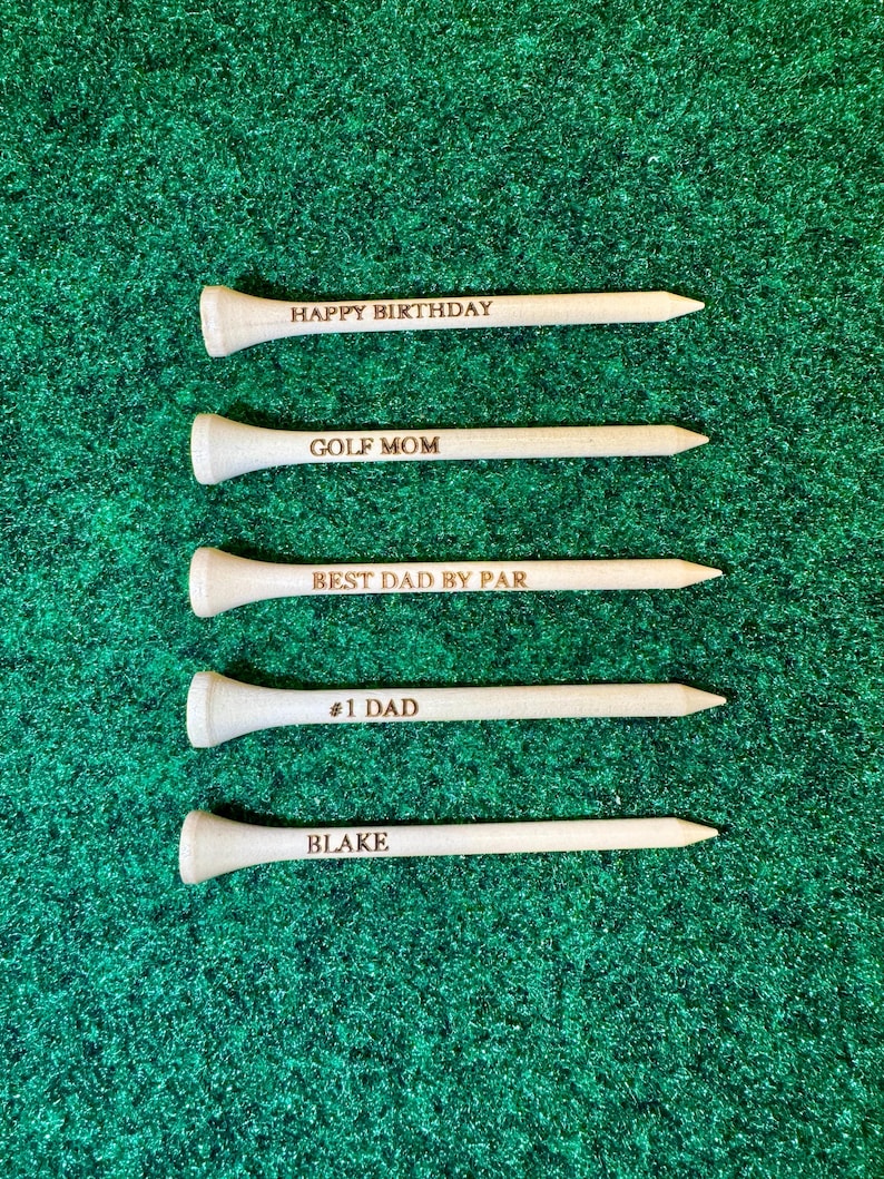 Personalized Laser Engraved Golf Tees - Custom Bamboo Golf Tees ...
