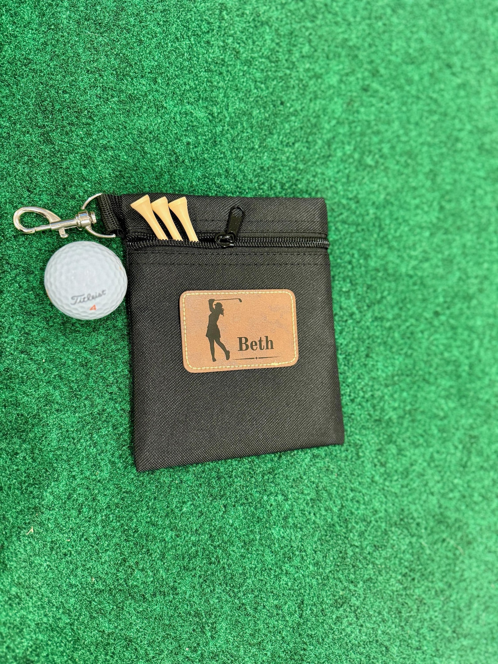 Personalized Golf Tee Bag - Custom Golf Accessory Pouch, Golf Gifts ...