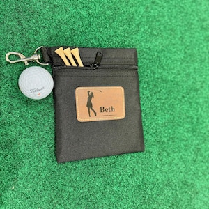 Personalized Golf Tee Bag - Custom Golf Accessory Pouch, Golf Gifts ...