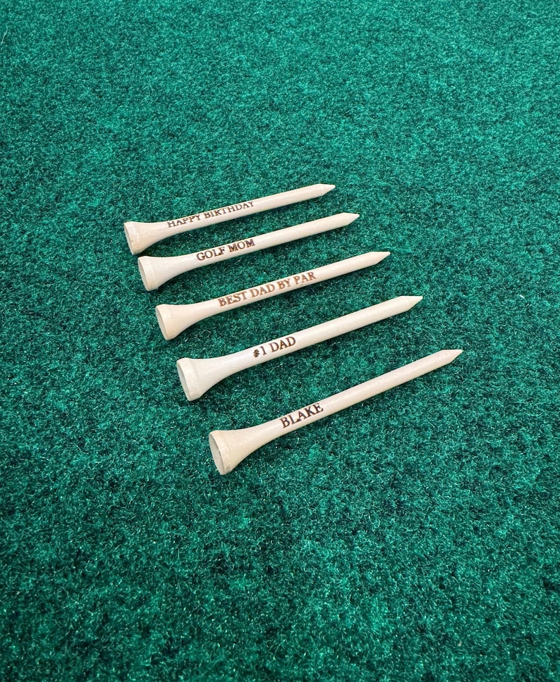 Personalized Laser Engraved Golf Tees - Custom Bamboo Golf Tees ...