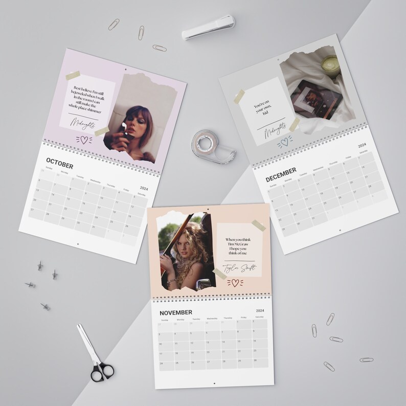 2024 Taylor Swift Calendar Eras Tour Wall Calendar Swiftie Eras Tour ...