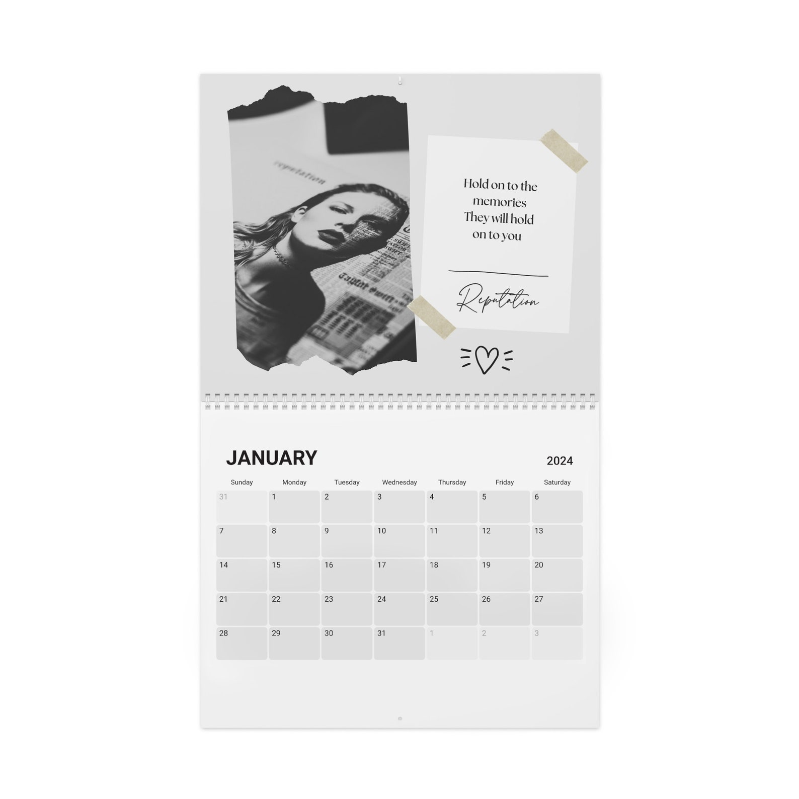 2024 Taylor Swift Calendar Eras Tour Wall Calendar Swiftie Eras Tour ...
