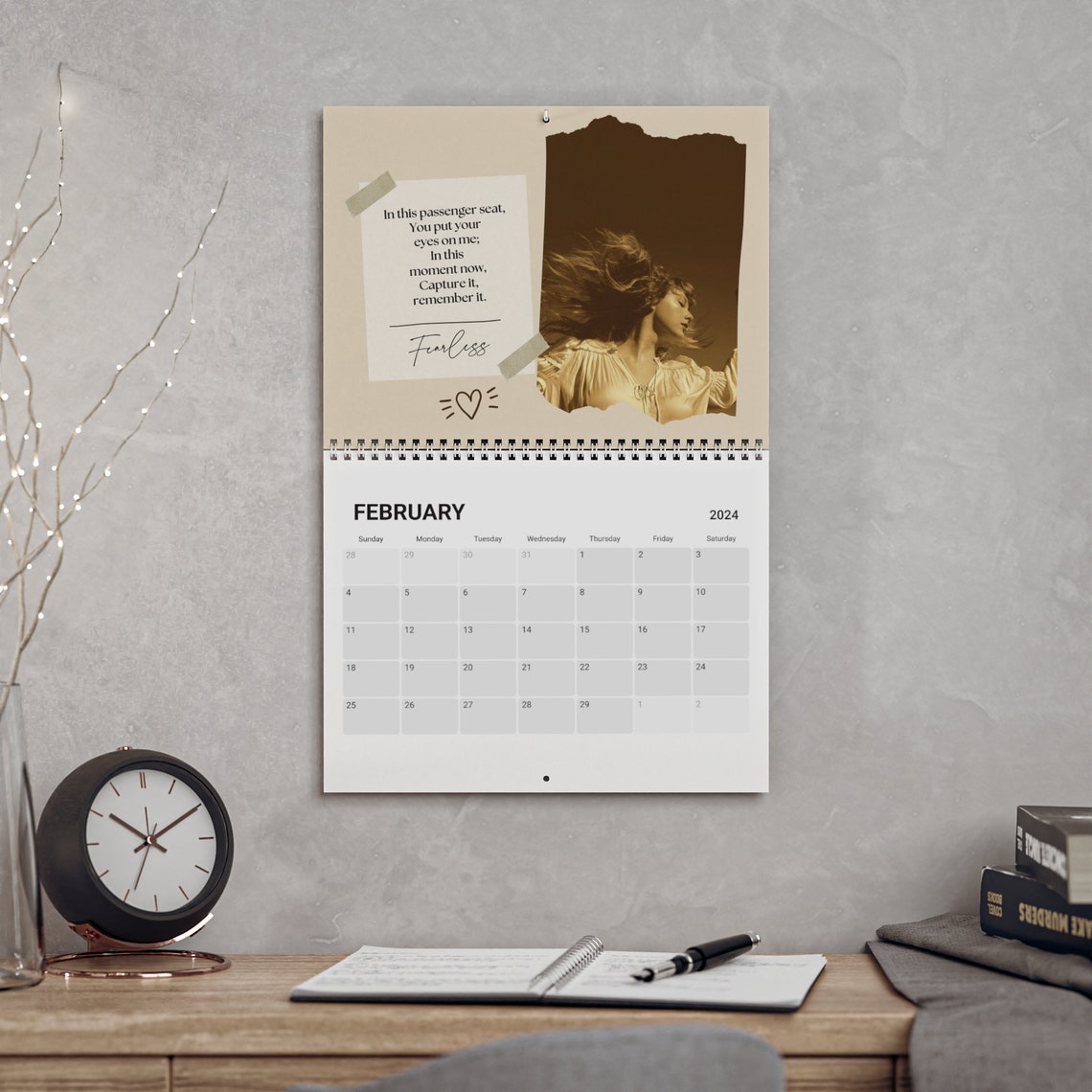 2024 Taylor Swift Calendar Eras Tour Wall Calendar Swiftie Eras Tour ...