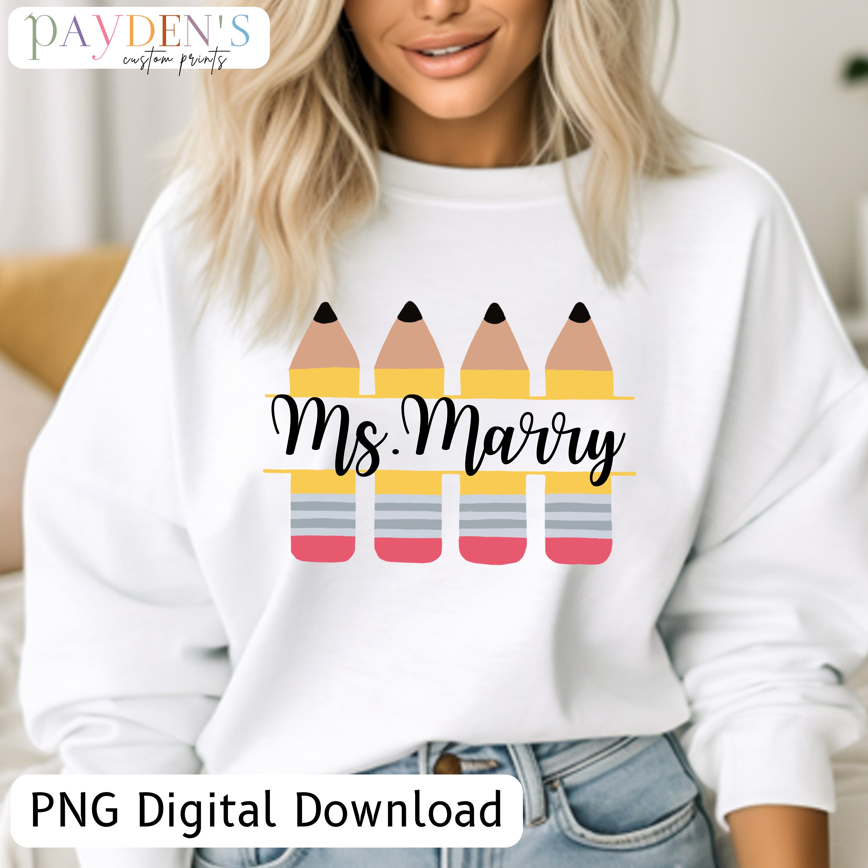 Pencils Sublimation PNG Digital Download Trendy - Etsy