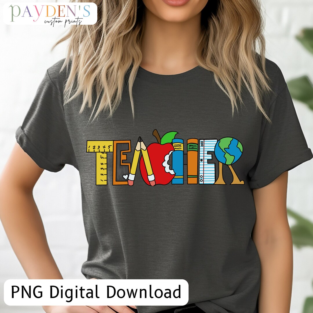Teacher - Sublimation - PNG Digital Download - Trendy Sublimation for ...
