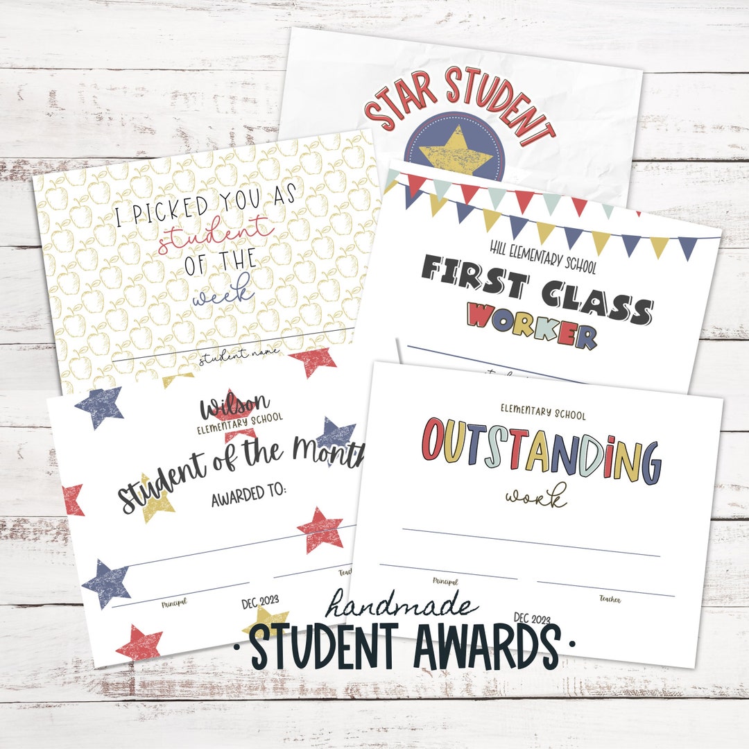 Modern Primary Student Awards Bundle, Digital Download - Etsy