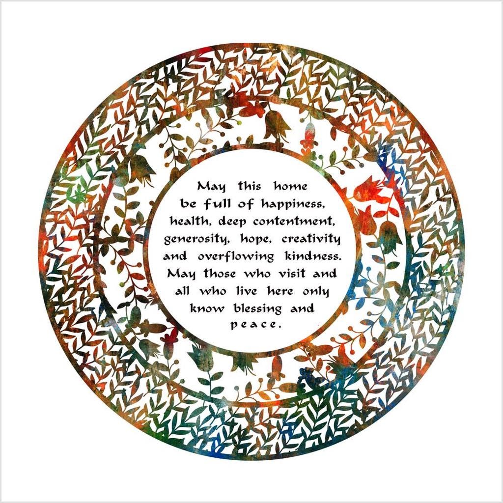 Home Blessing Modern, Jewish Gifts for House, Jewish Wedding Gift ...