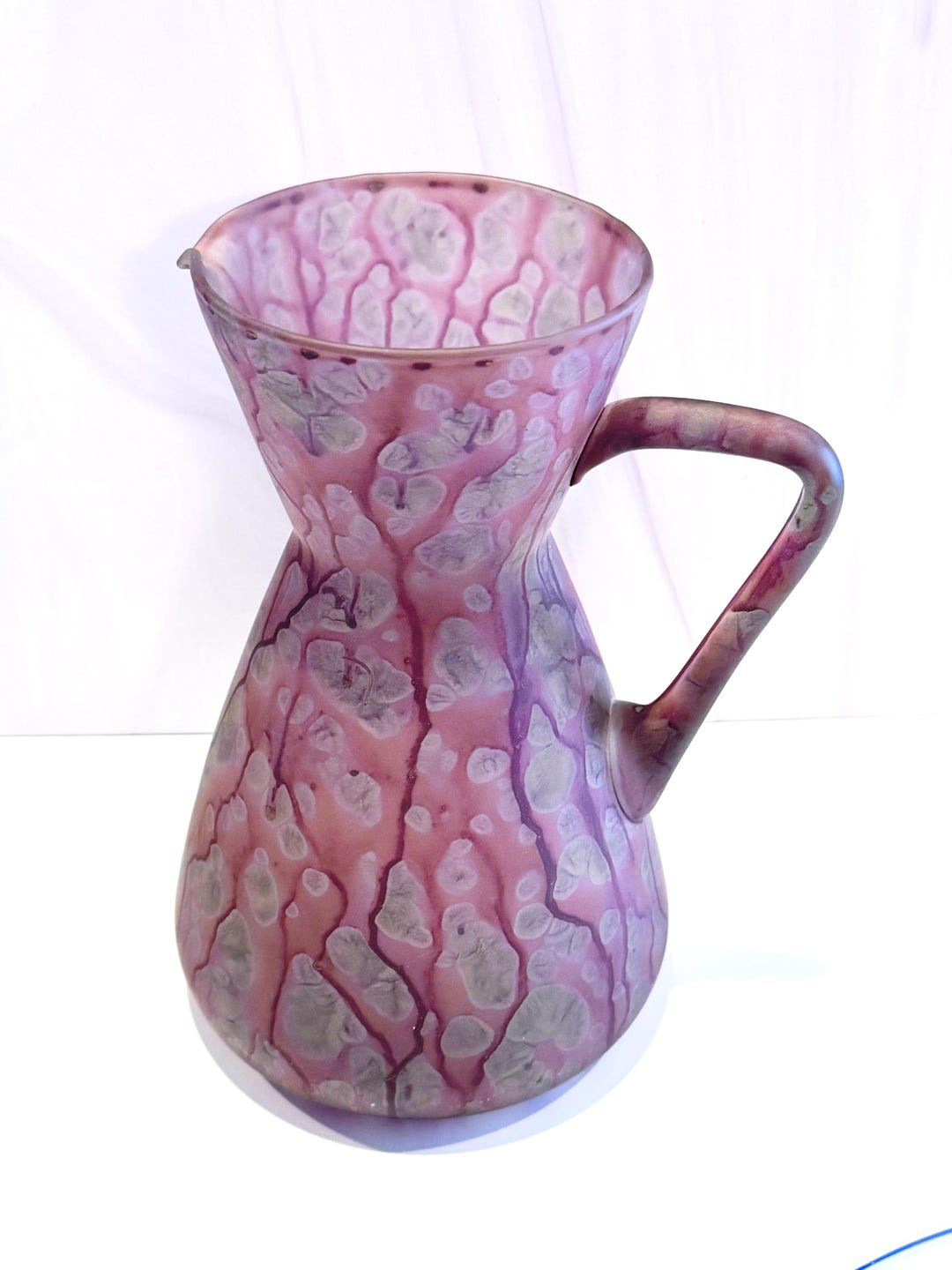 Ilanit Olamtov Art Glass, Israel Art Glass, Satin Art Glass Pitcher ...