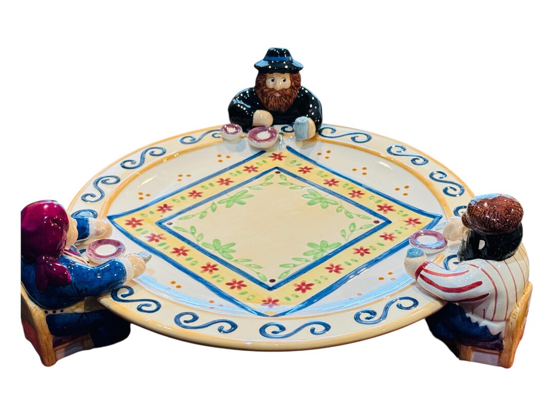 Adorable Judaica Ceramic Matzah Plate Tray, Passover Matzah Tray ...