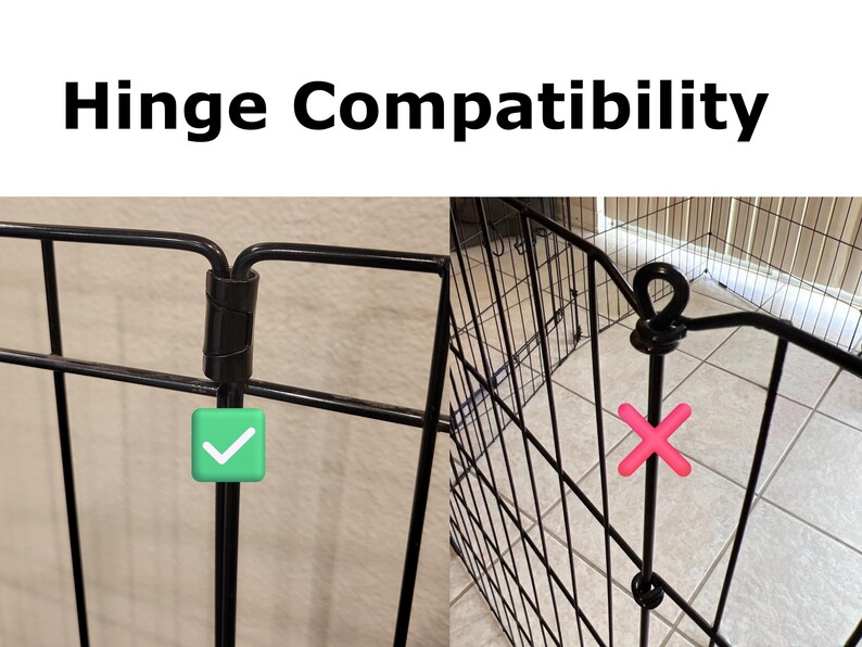 4 Corner + 4 Straight Brackets for Wire Metal Pet Dog Exercise Playpen ...