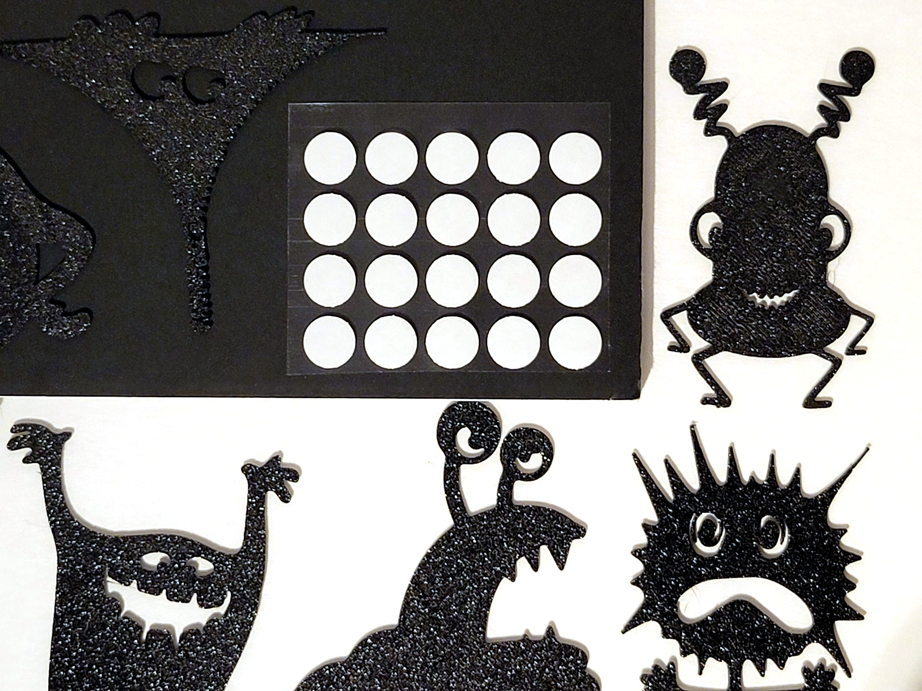 18 Cute Monsters 3D Printed Wall Window Ceiling Home Office - Etsy