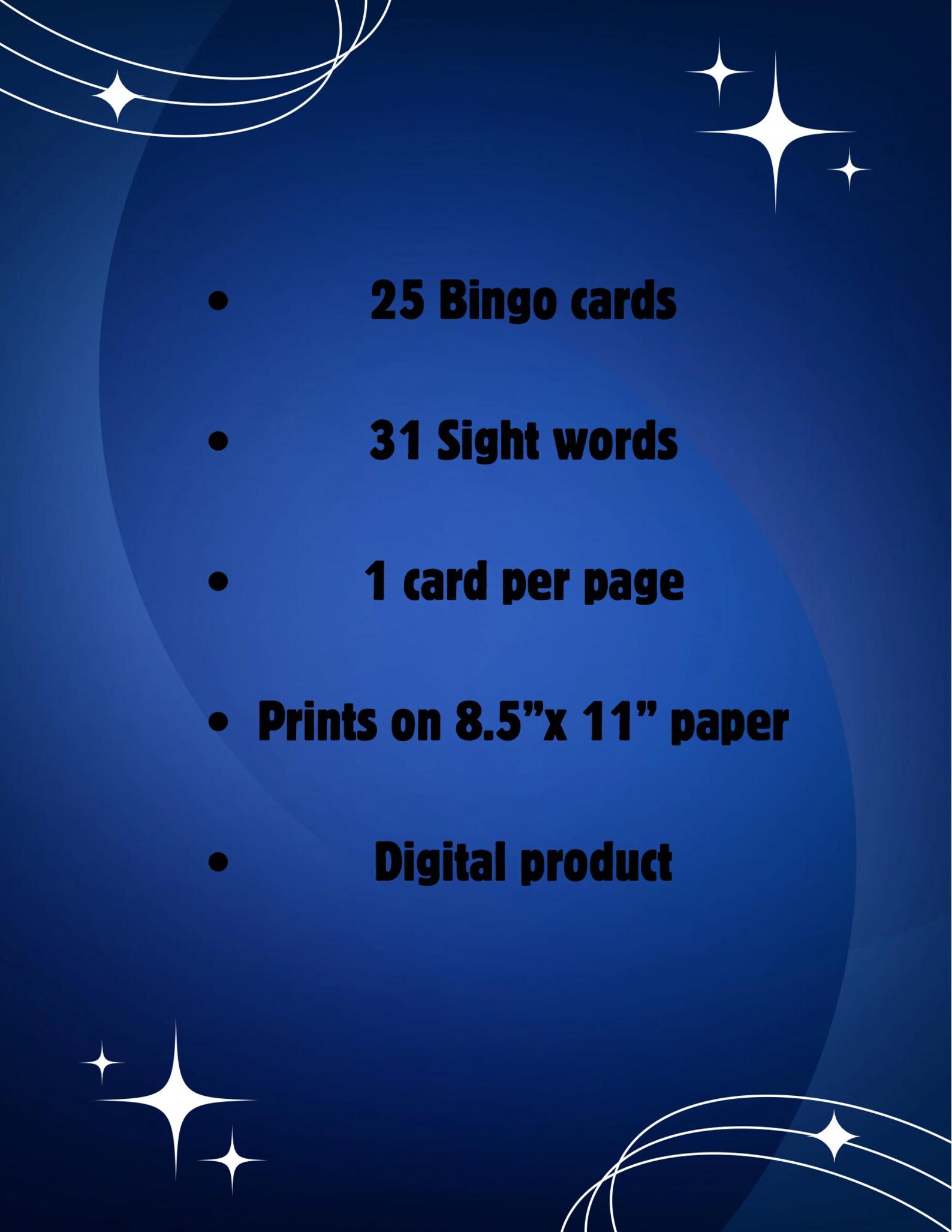 Sight Word Bingo Game. 31 Sight Words. 25 Sight Word Bingo Cards With ...