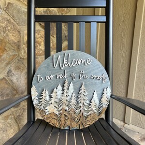 Custom 18" Round Wooden Porch and Wall Sign - Etsy