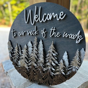 Custom 18" Round Wooden Porch and Wall Sign - Etsy