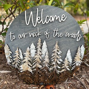 Custom 18" Round Wooden Porch and Wall Sign - Etsy