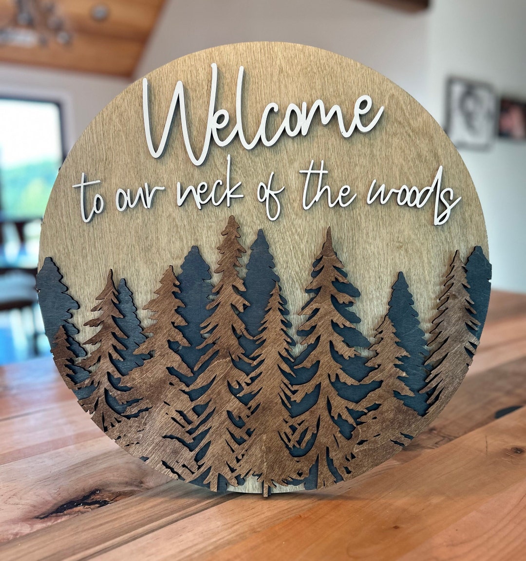 Custom 18" Round Wooden Porch and Wall Sign - Etsy