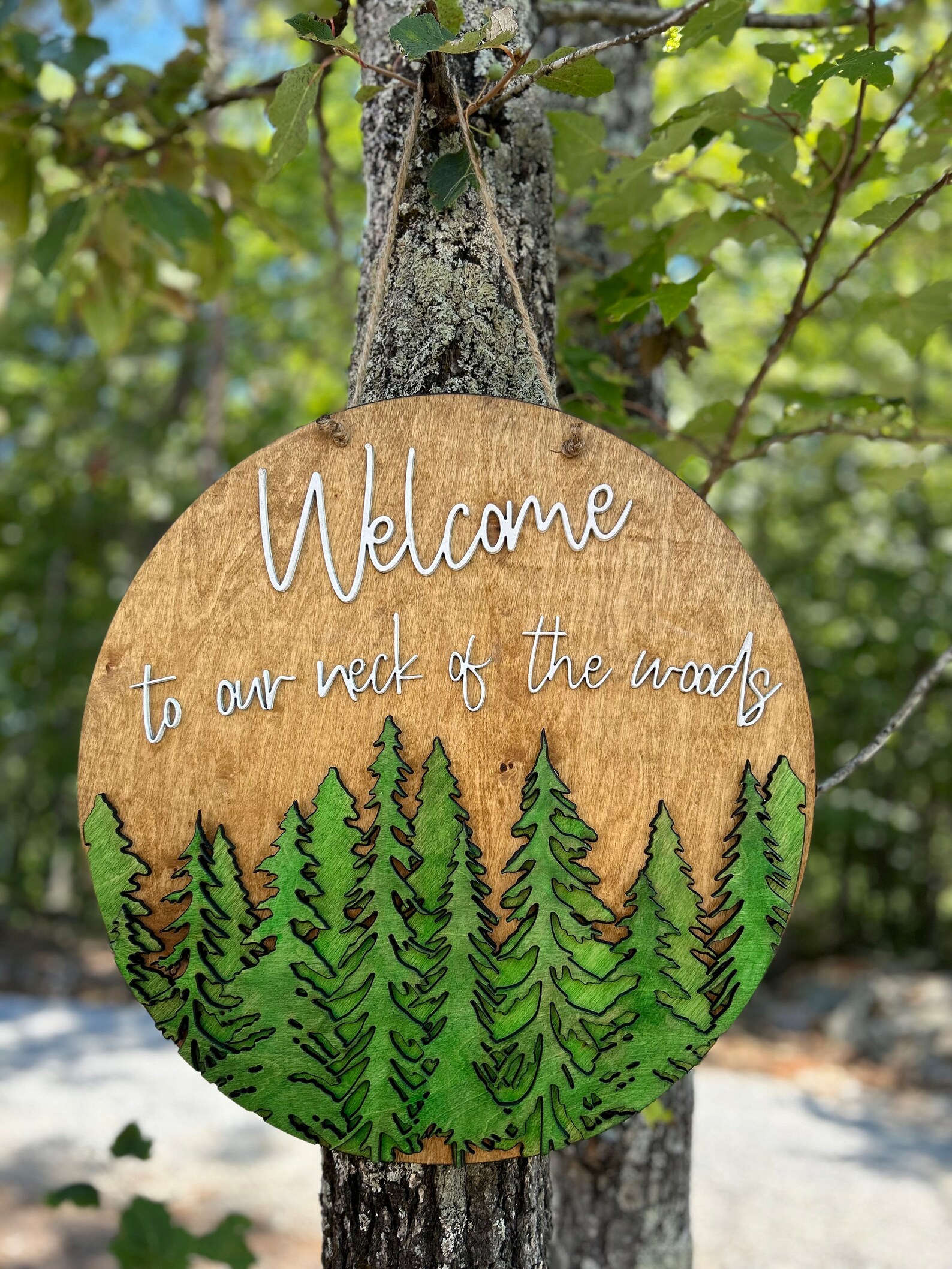 Custom 18 Round Wooden Porch and Wall Sign - Etsy