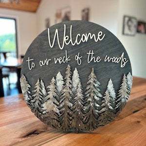 Custom 18" Round Wooden Porch and Wall Sign - Etsy