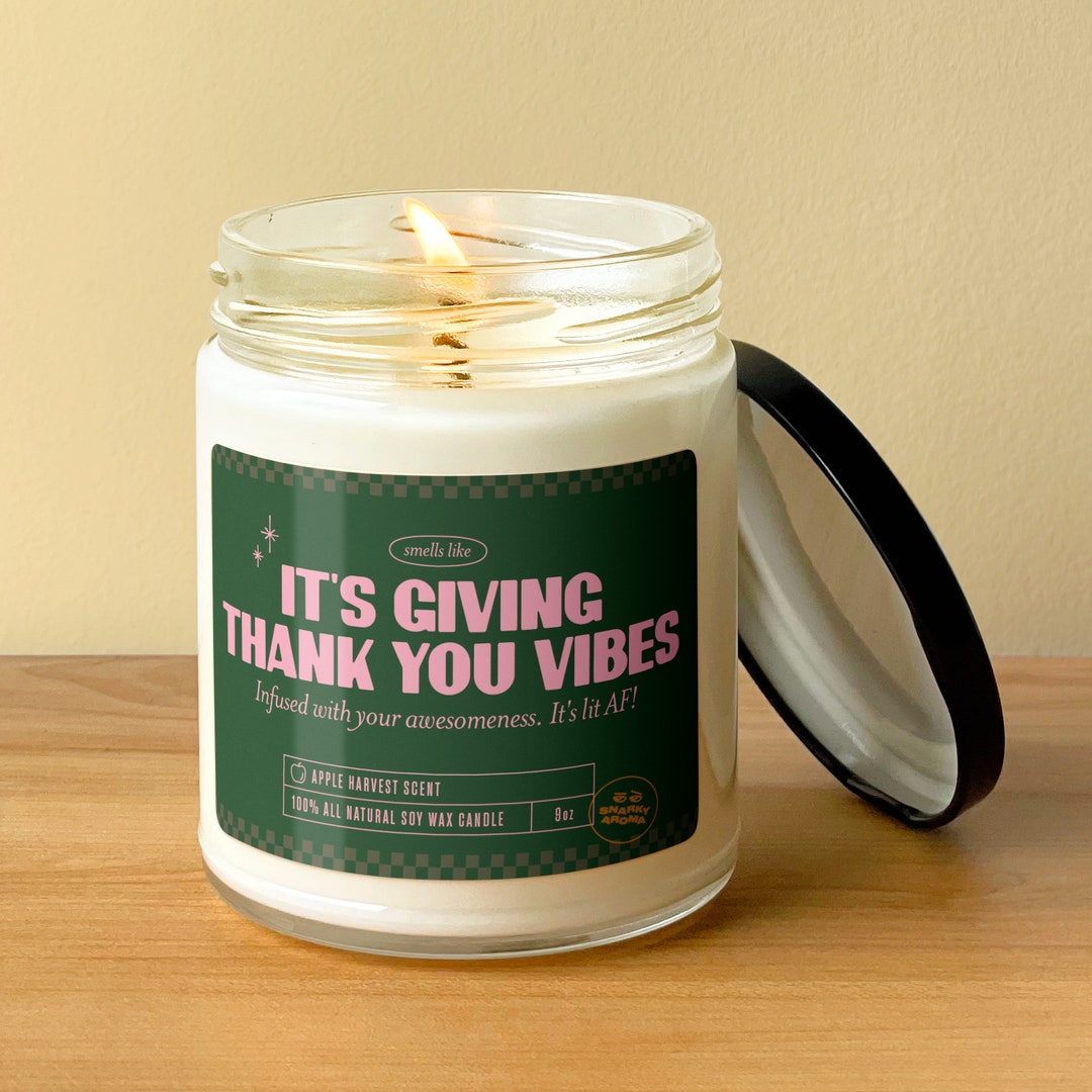Thank You Gift It's Giving Thank You Vibes Funny Thank You Gift Funny ...