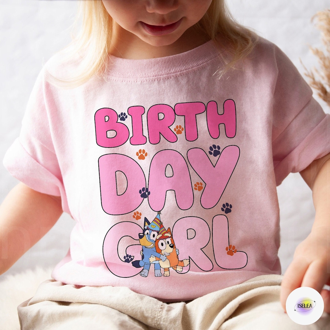 Bluey Birthday Girl Shirt, Bluey Theme Party Tshirt, Bluey Bingo Family Matching Shirt, Funny ...