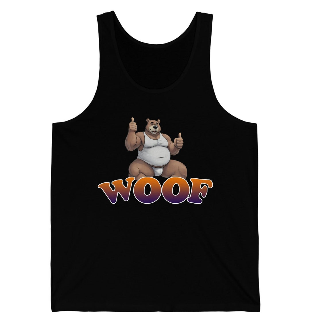 Woof Bear Man Unisex Tank Top Gay Bear Apparel for Pride - Etsy