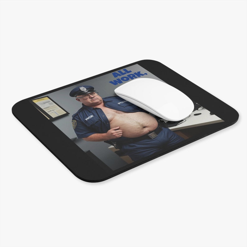 Chubby Cop Belly Mouse Pad (rectangle) Fat Police Big Man Officer - Etsy