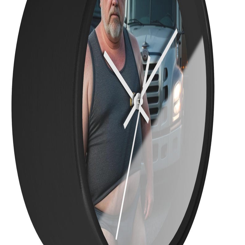 Chubby Trucker Wall Clock Fat Guy Big Man Truck Driver - Etsy