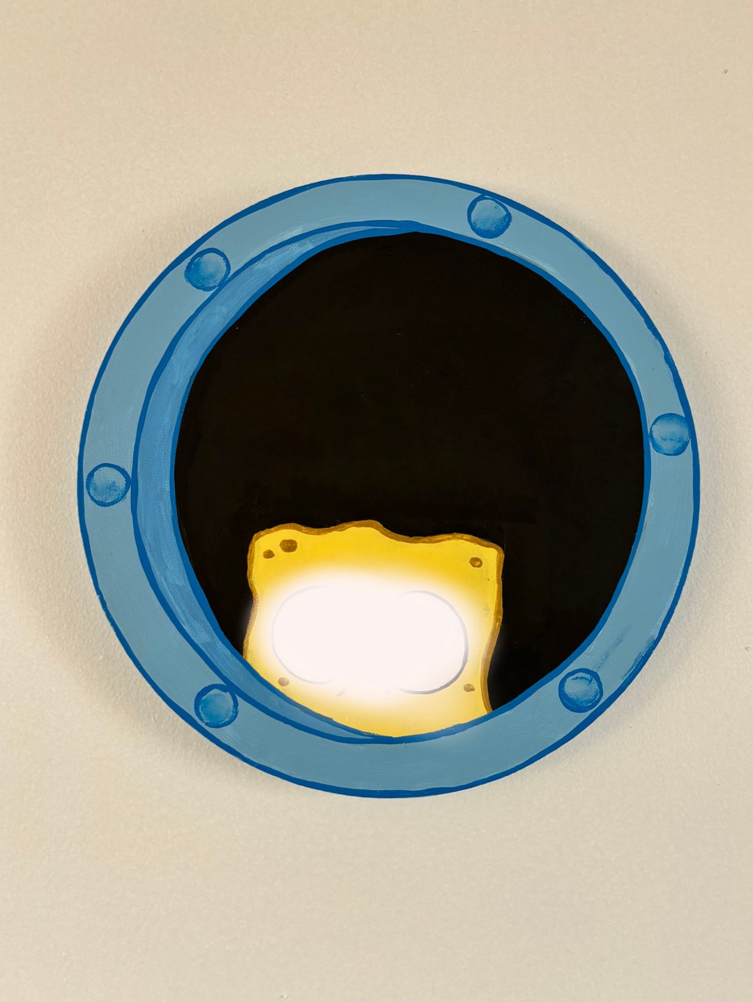 Spongebob Peeking Window Painting - Etsy