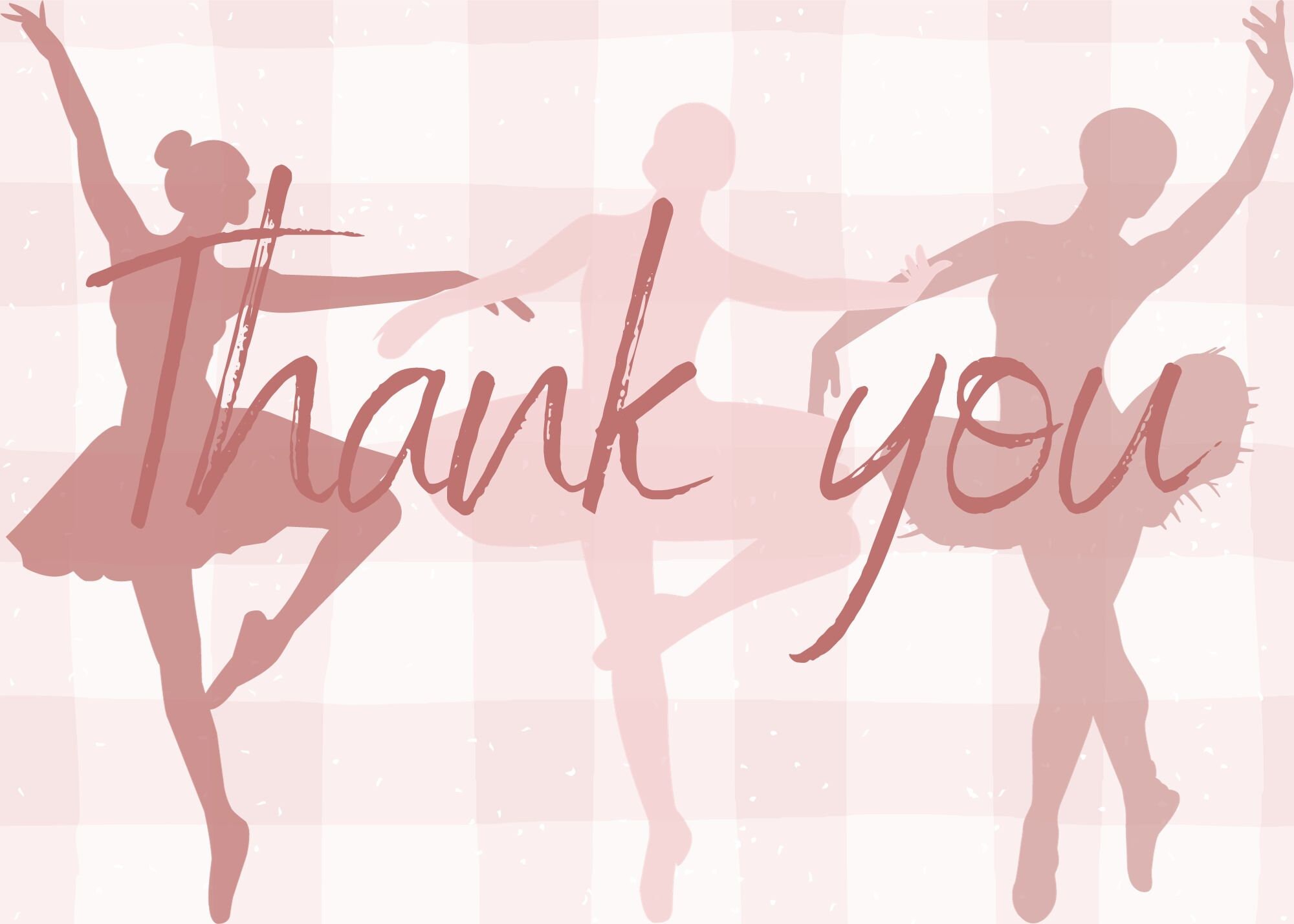Ballet Birthday Thank You Card Printable Ballet Theme Birthday Thank ...
