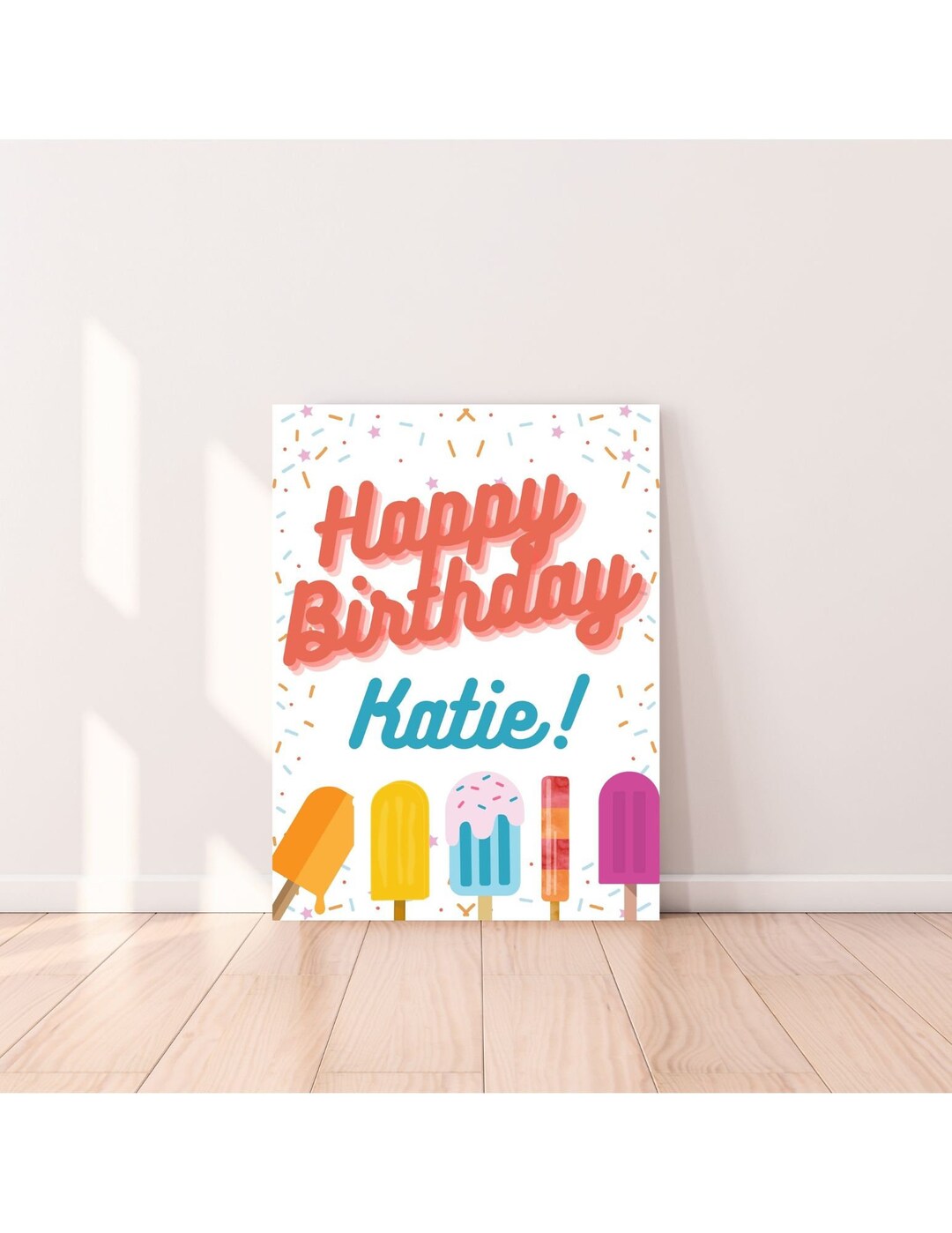 Popsicle Party Welcome Poster Template Birthday Welcome Sign Pop on ...