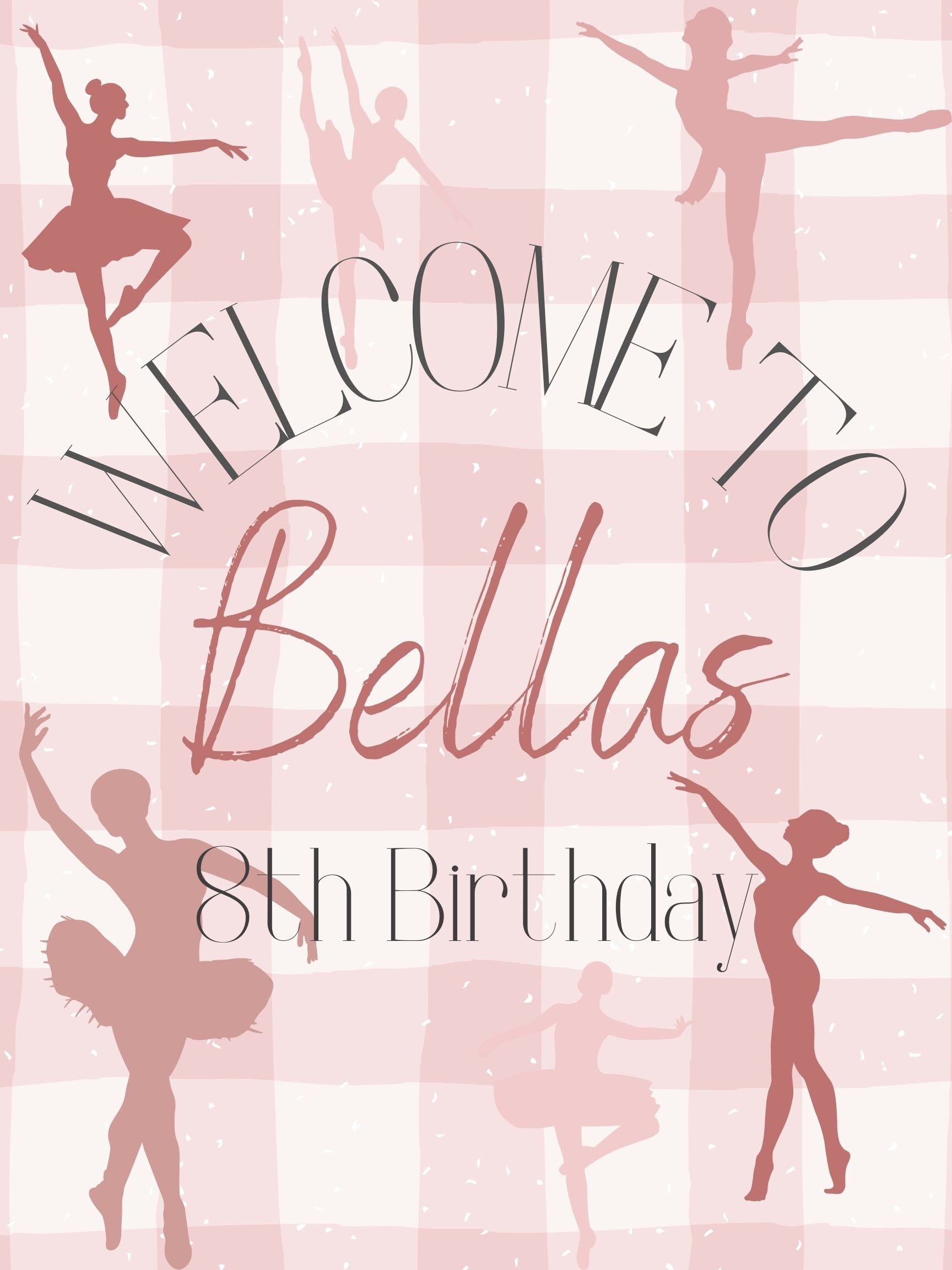 Ballet Birthday Welcome Sign, Editable Party Decor (digital Download ...