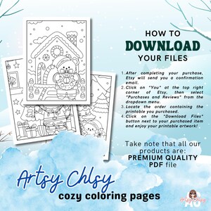 Christmas Coloring Pages for Kids Cozy Holiday Coloring Printables for ...