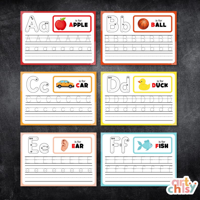 Printable ABC Tracing Practice Alphabet Learning Tracing Sheets for ...