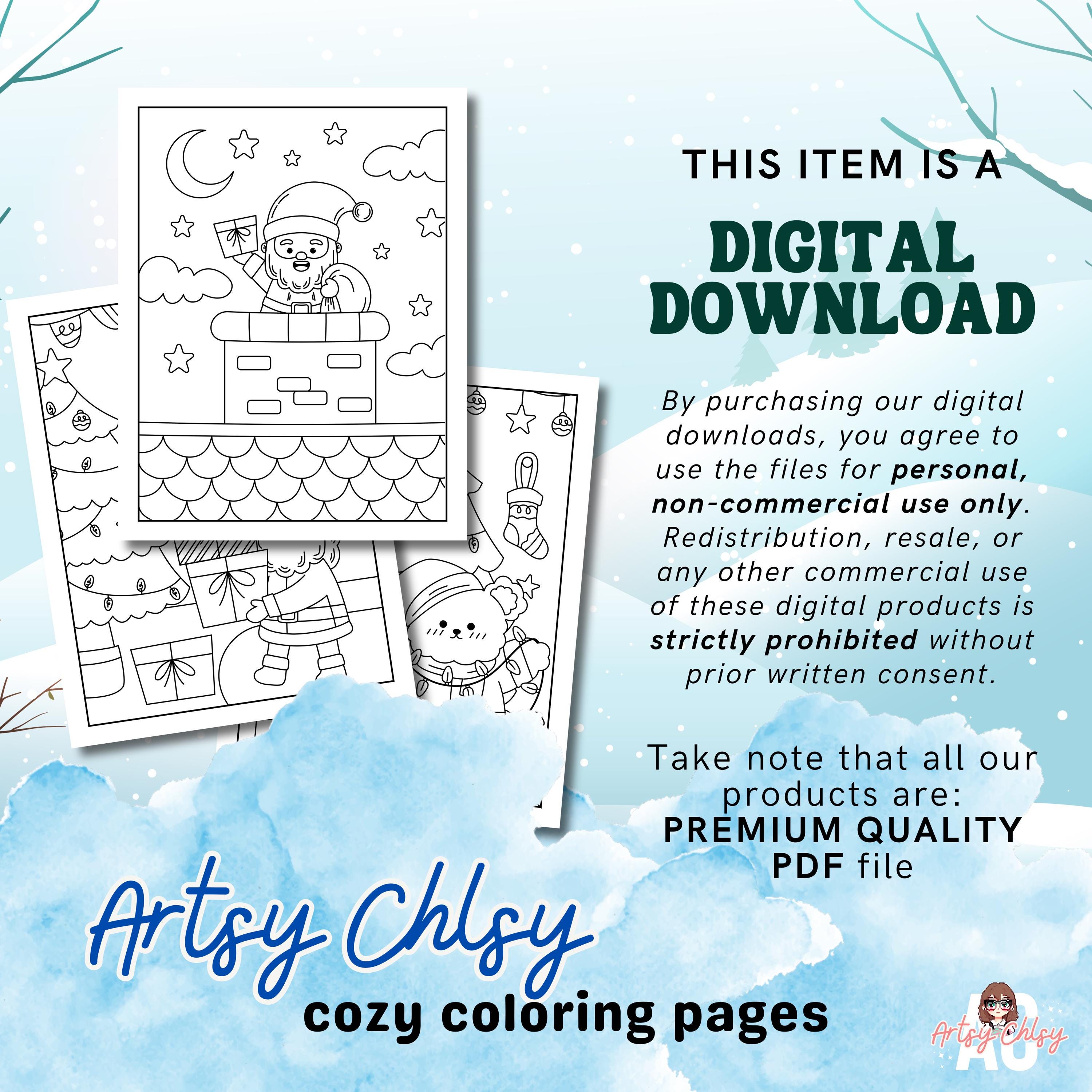 Christmas Coloring Pages for Kids Cozy Holiday Coloring Printables for ...