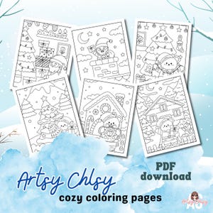 Christmas Coloring Pages for Kids Cozy Holiday Coloring Printables for ...