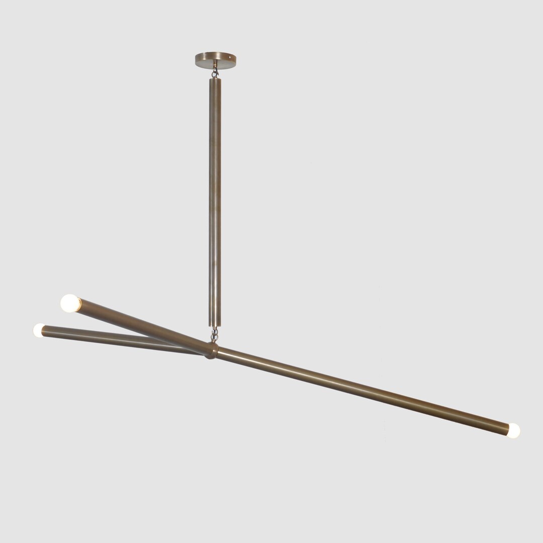 Buy Brass Ceiling 3 Arms Light Sputnik Pendant Chandelier Light Fixture ...