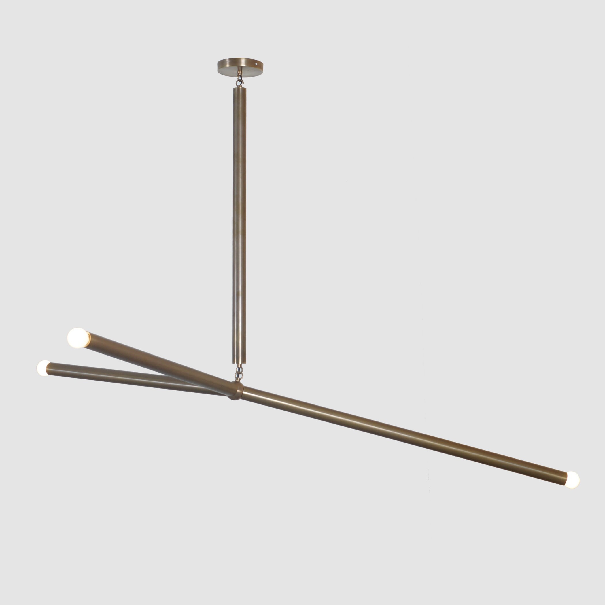 Brass Ceiling 3 Arms Light Sputnik Pendant Chandelier Light Fixture - Etsy