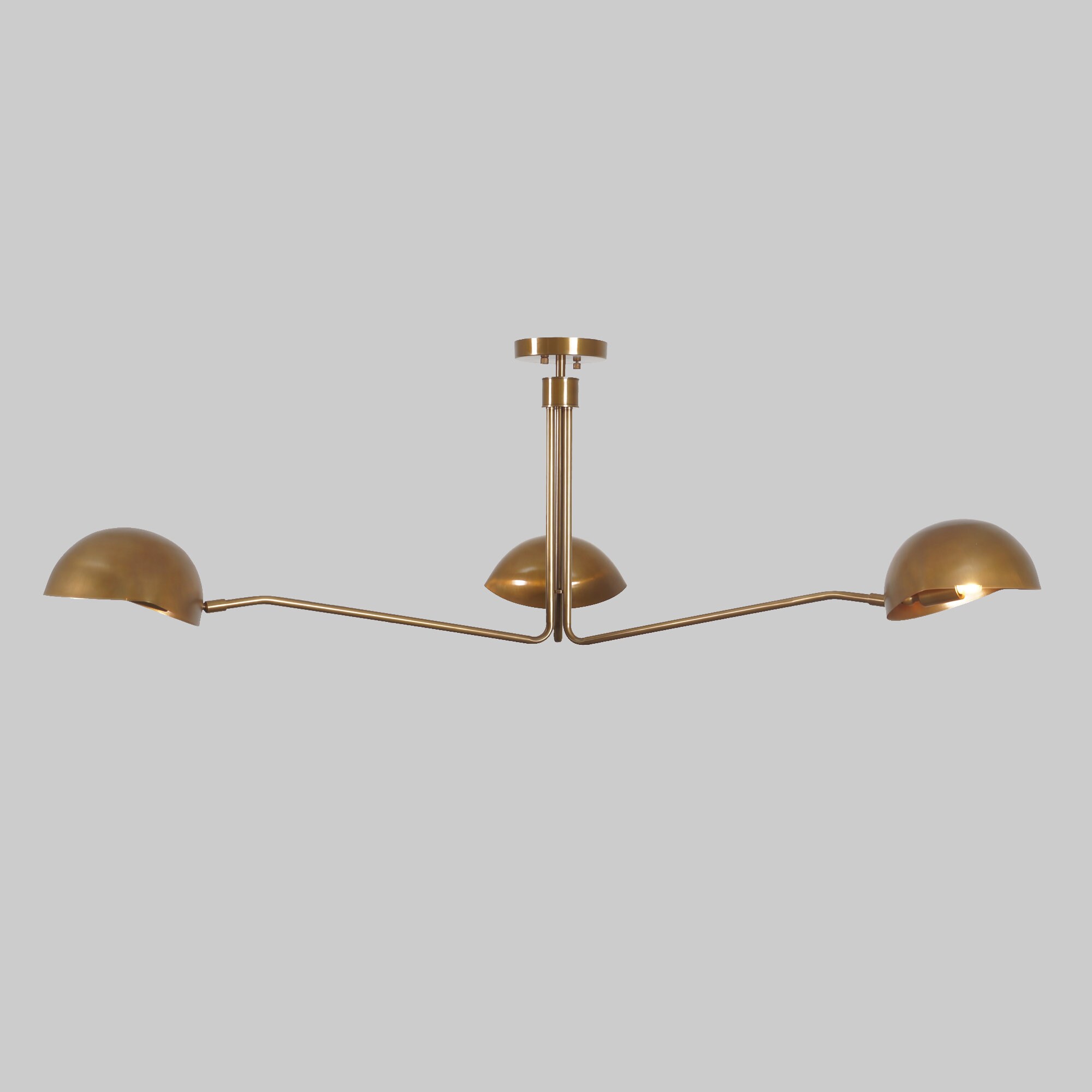 Three-arm Bras Sputnik Chandelier Light Fixture Mid Century - Etsy