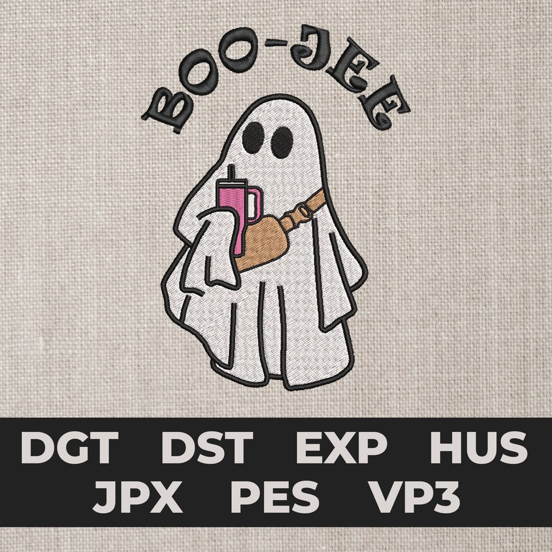 Boojee Ghost Embroidery Design Halloween Ghost Embroidered - Etsy