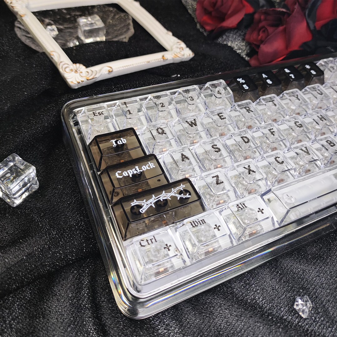 Dark Gothic Style Keycap Set, PC UV Print, Cherry Profile, 115 Keys - Etsy