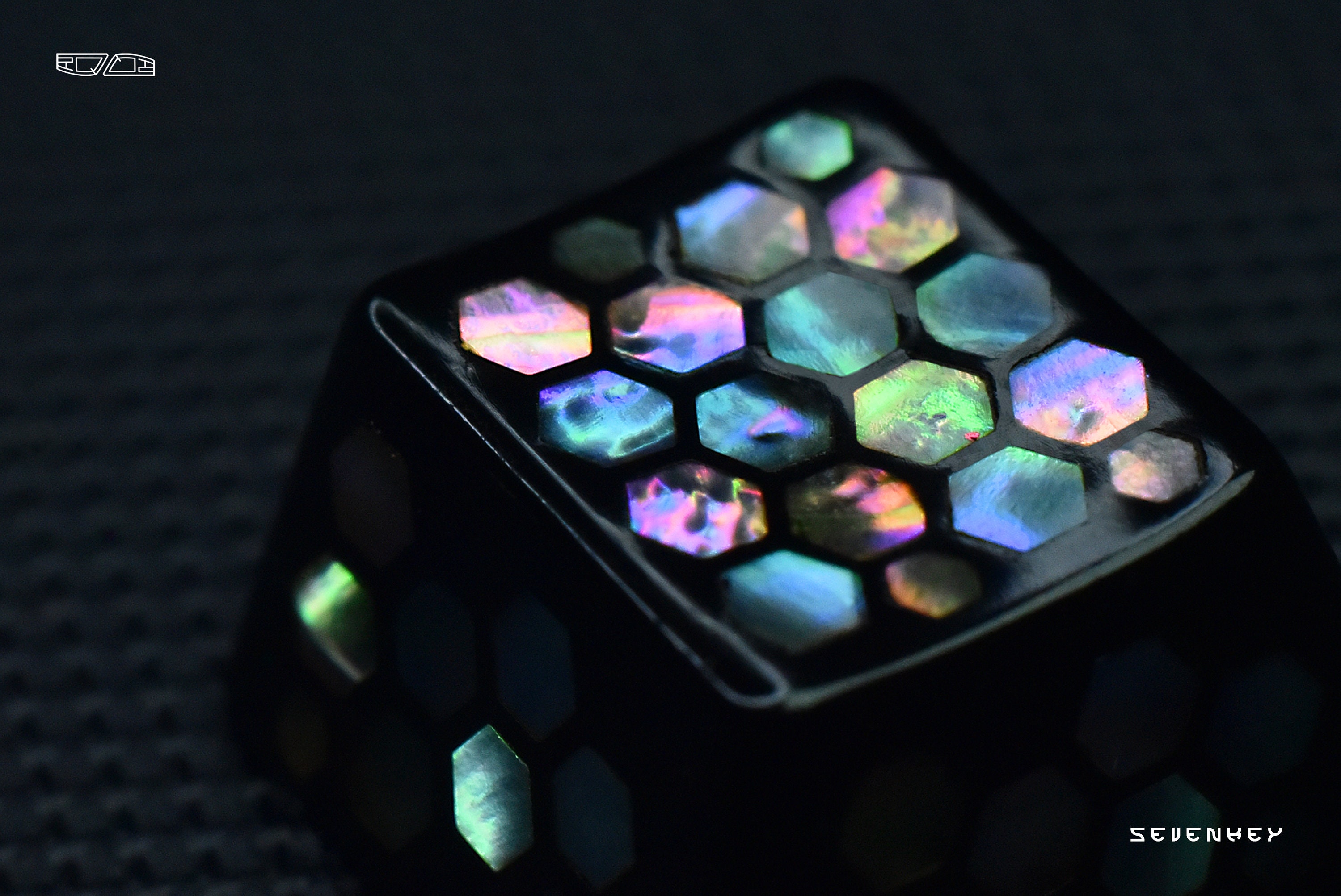 Mother-of-pearl Kaleidoscope Artisan Keycap for Cherry MX Mechanical ...