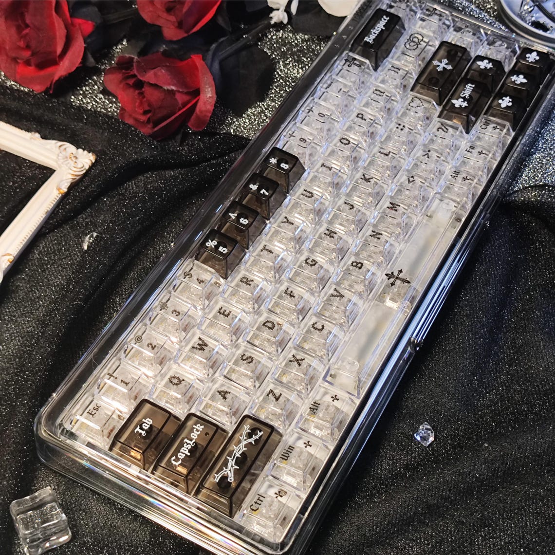 Dark Gothic Style Keycap Set, PC UV Print, Cherry Profile, 115 Keys - Etsy