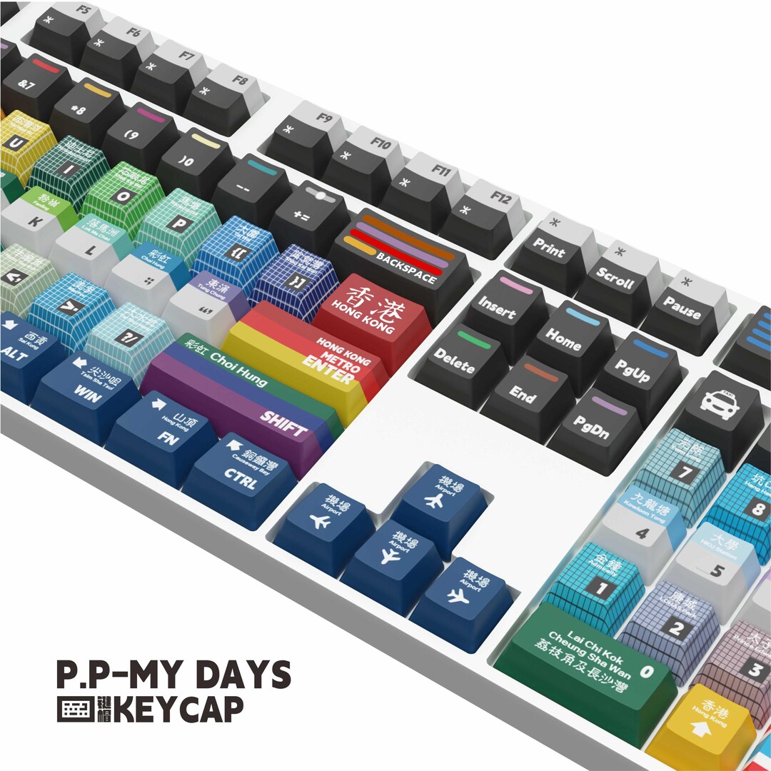 Hong Kong PBT Keycaps, Keycap Set, Artisan Keycap for Cherry MX ...