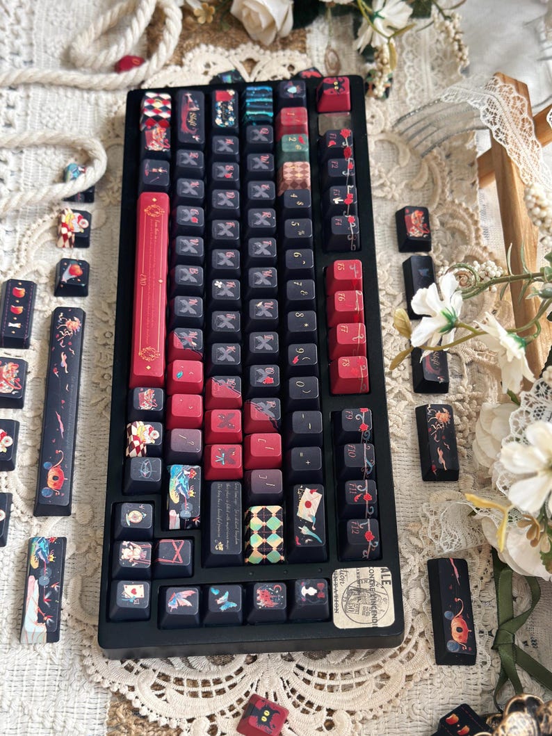 Dark Fairy Tale Keycap Set: PBT Dye-sub Mechanical Keyboard - 142 Keys ...