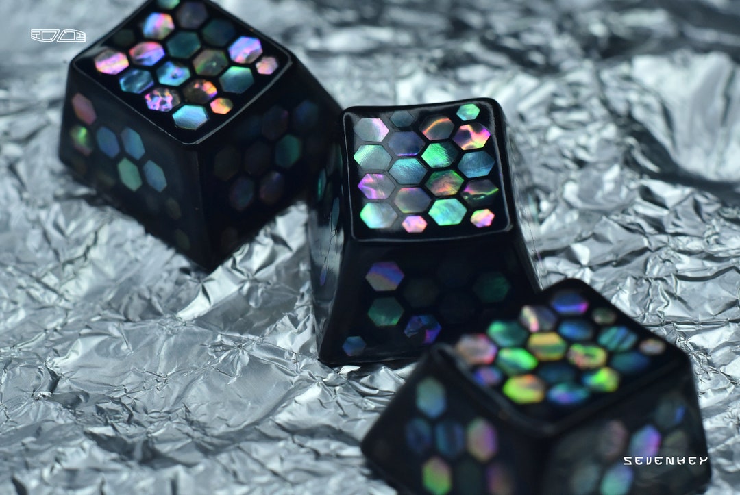 Mother-of-pearl Kaleidoscope Artisan Keycap for Cherry MX Mechanical ...