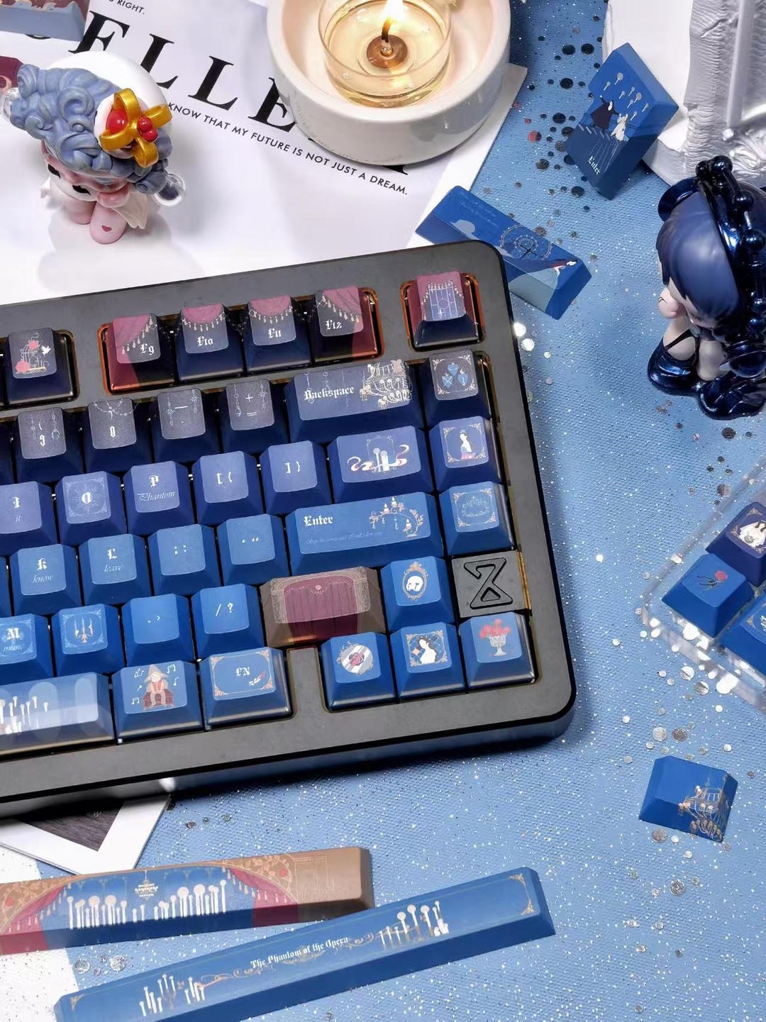 Phantom of the Opera Keycap Set: PBT Dye-sub Mechanical Keyboard - 142 ...