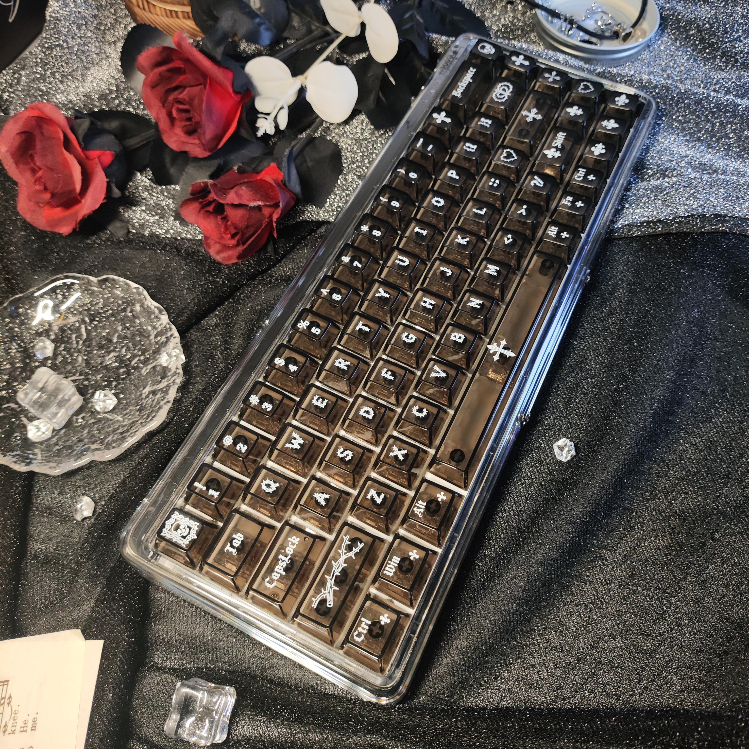 Dark Gothic Style Keycap Set, PC UV Print, Cherry Profile, 115 Keys - Etsy