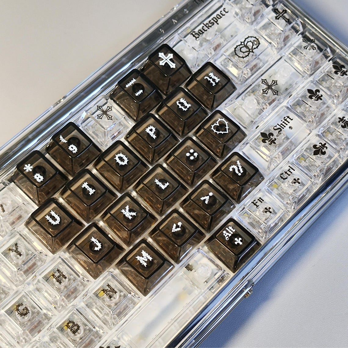 Dark Gothic Style Keycap Set, PC UV Print, Cherry Profile, 115 Keys - Etsy