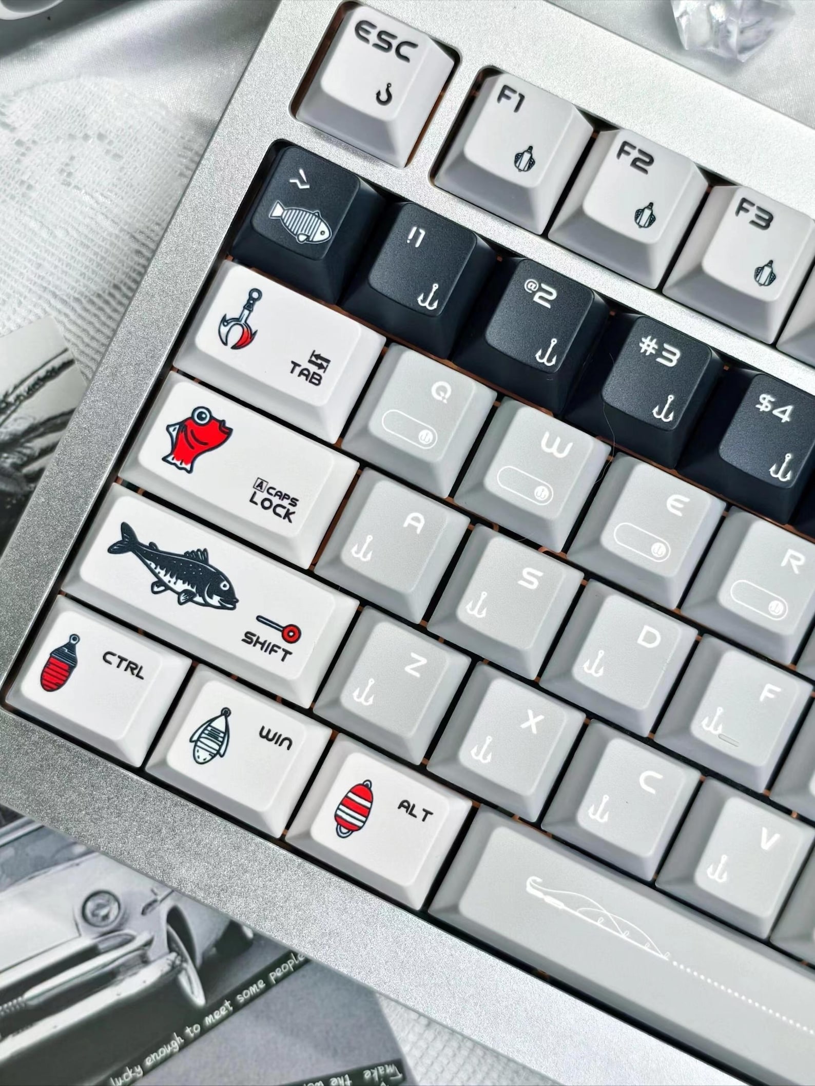 Go Fishing PBT Keycaps, Keycap Set, Artisan Keycap for Cherry MX ...